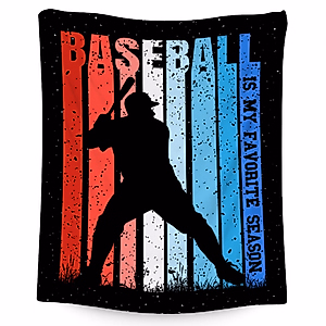 Baseball Blankets for Boys, Baseball Gifts for Boys 8-12, Baseball Player Gifts for Men Adults, Baseball Throw Blanket Accessories, 40"x50" Soft Cozy Boys Throw Blanket for Team Gifts