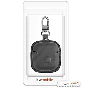 kwmobile Leatherette Case Compatible with JBL Tune 220TWS - Headphones Protection Etui Cover - Black
