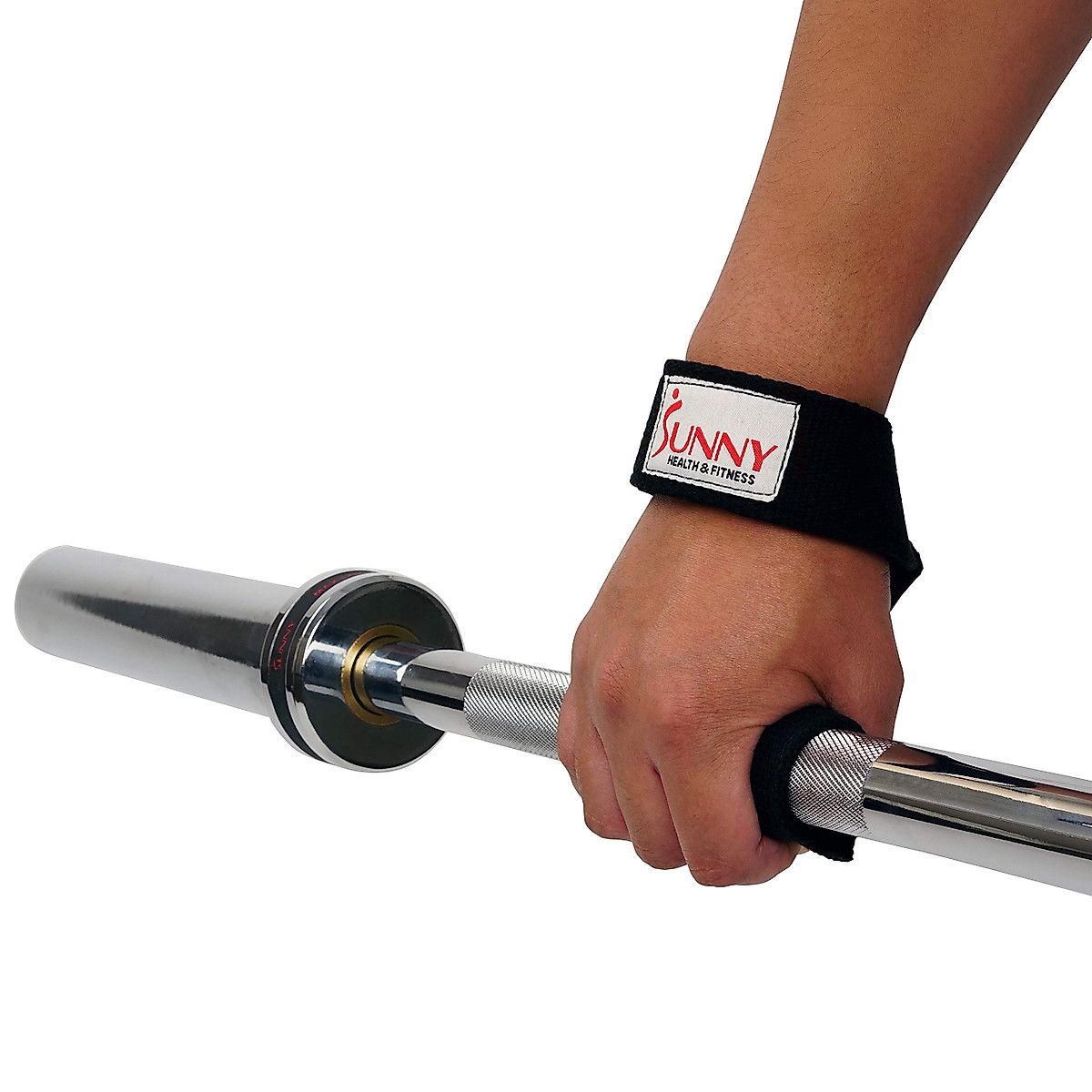 Sunny Health & Fitness Lifting Straps with Neoprene Padding, 2000lb Weight Capacity Heavy Duty Workout Wrist Straps for Weightlifting and Cross Training (Pair), Black