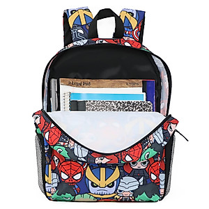 Marvel Kawaii Avengers Superheroes Boy's 16 Inch Lightweight Backpack (Superheroes Kawaii)