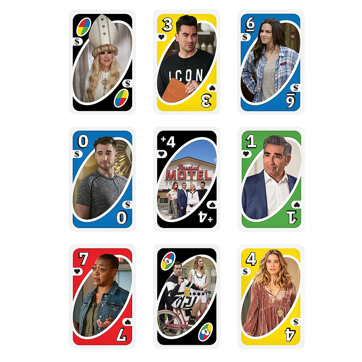 Mattel Games ​​UNO Schitt's Creek Card Game for Teens & Adults for Family or Game Night with Special Rule for 2-10 Players