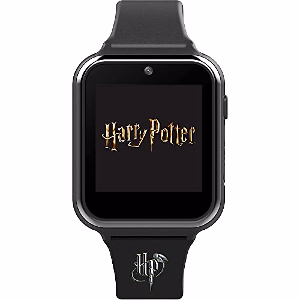 Accutime Kids Harry Potter Educational Learning Touchscreen Black Smart Watch Toy with Black Strap for Girls, Boys, Toddlers - Selfie Cam, Games, Alarm, Calculator, Pedometer (Model: HP4096AZ)