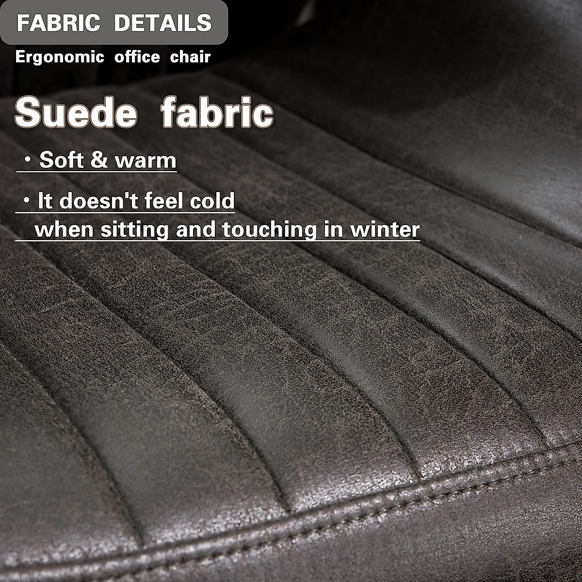 XIZZI Ergonomic Chair Office Computer Chair Executive High Back Home Office Desk Chairs with Armrest Lumbar Support (Dark Grey)