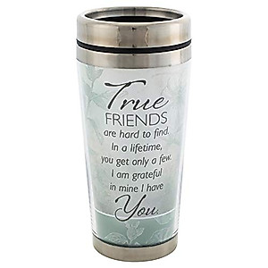 Elanze Designs True Friends Are Hard to Find 16 Oz Stainless Steel Travel Mug with Lid