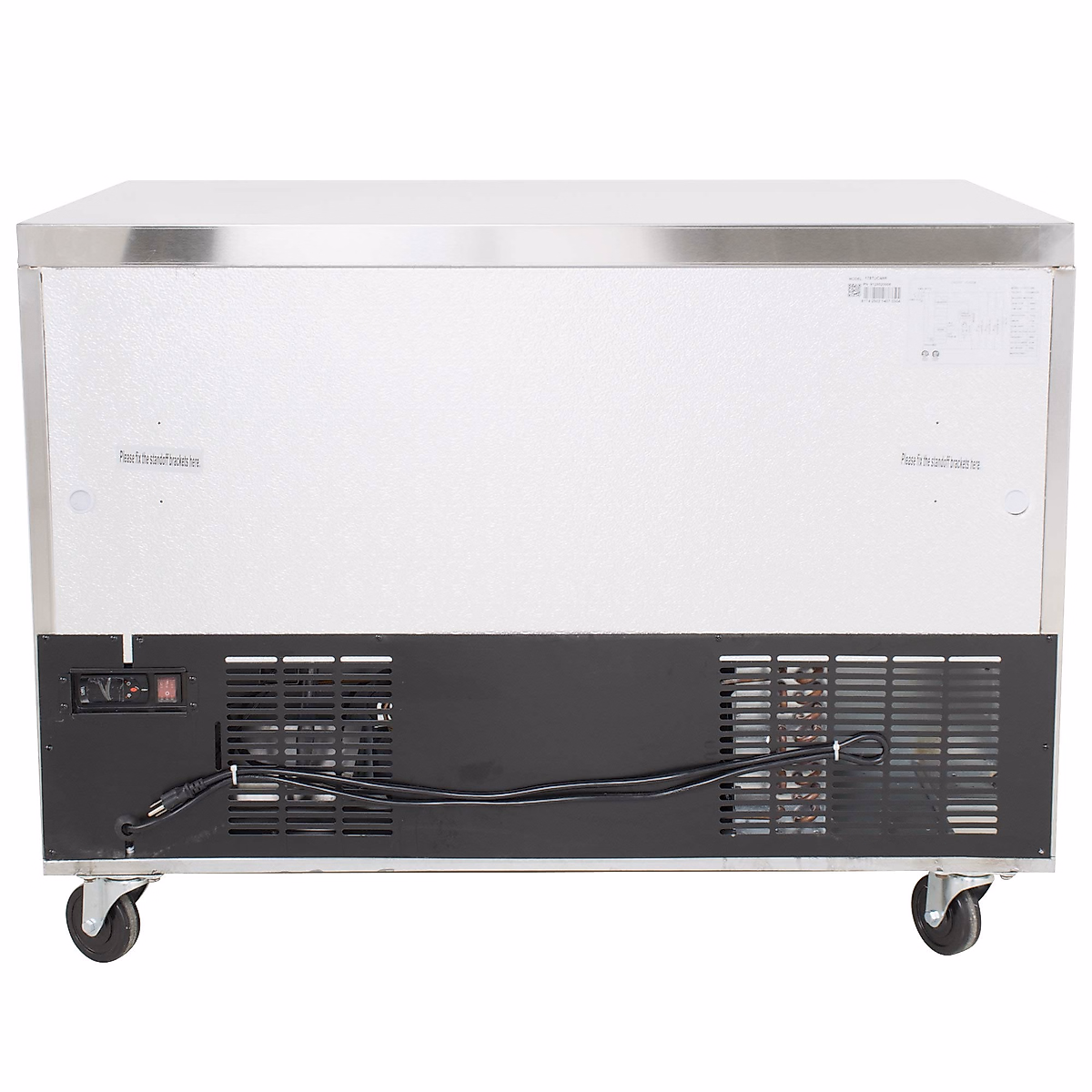 Commercial Grade Under Counter Freezer | Stainless Steel | 2 Doors | Heavy Duty Casters | Digital Temperature Controller | Automatic Defrost | 47.25” x 29.5” x 34” | R-290 Natural Refrigerant
