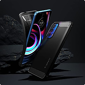 Spigen Rugged Armor Designed for Motorola Edge (2021) Case (2021) - Matte Black
