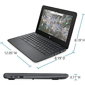 HP 11.6" Chromebook, Intel Celeron N3350 Dual-core, Intel HD Graphics 500, 4GB Memory 32GB eMMC Flash Memory, Bluetooth, Webcam, Wi-Fi, Chrome OS, Ash Gray