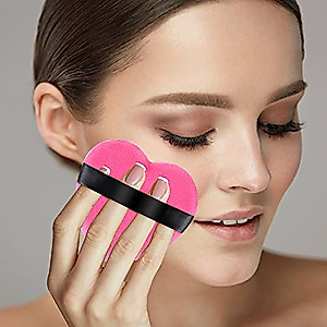 Molain Heart Shape Makeup Blendiful Puffs, 4PCS Cotton Powder Puff, Makeup Tool, Beauty Sponges Blender Cleanser