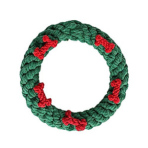 ULTECHNOVO Puppy Toys pet Teething Rings Puppy Training Toy Dog chew Rope Puppy Puzzle Toys Educational Toys Pet Donuts Toys Pet Woven Rope Toy Christmas pet Dog chew Rings The Dog Toy Set