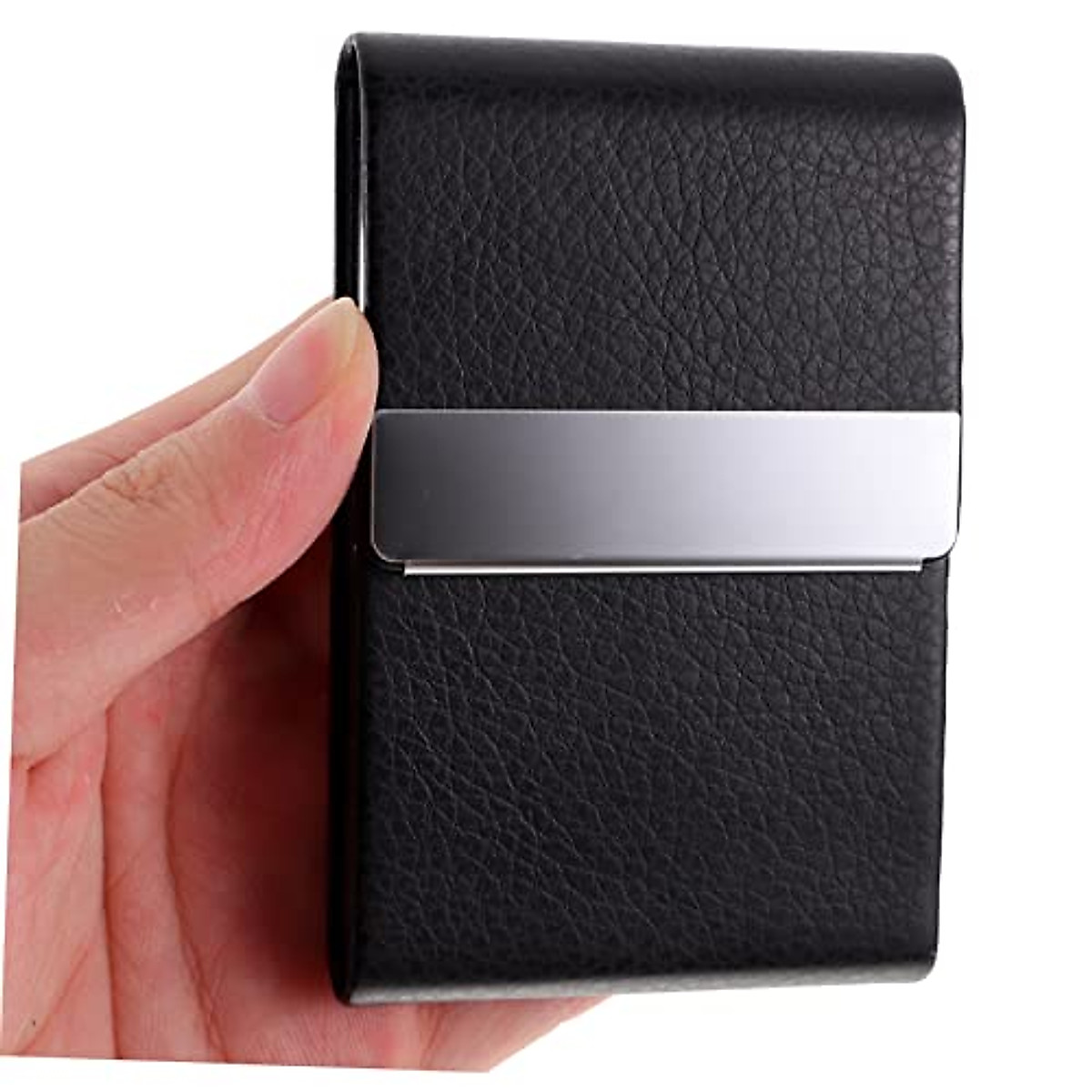 STOBOK 2pcs Business Card Holder Pu Name Card Holder Business Card Organizer Id Card Case Name Card Holders Women's Leather Wallet Cards Bags for Travel Metal Outdoor Man Decorations