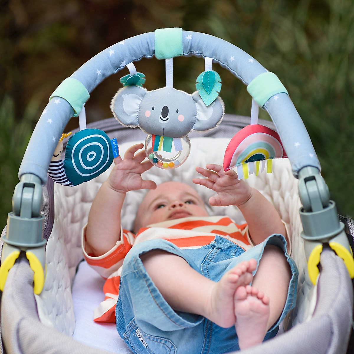 Taf Toys Koala Daydream Pram, Stroller and Car Seat Arch Plus Kimmy The Koala Developmental Soft Activity Toy for Newborn and Baby 3-6 Months