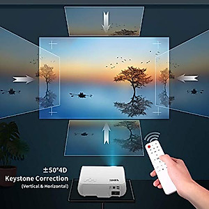 YABER Y30 Native 1080P Projector 9500L Brightness Full HD Video Projector 1920 x 1080, ±50° 4D Keystone Correction Support 4k & Zoom,LCD LED Home Theater Projector Compatible with Phone,PC,TV Box,PS4