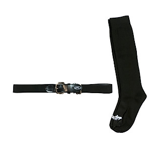 Rawlings Belt & Socks Combo | Baseball/Softball | Black | Small