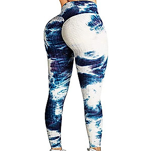 SEASUM Women's High Waist Yoga Pants Tummy Control Slimming Booty Leggings Workout Running Butt Lift Tights S