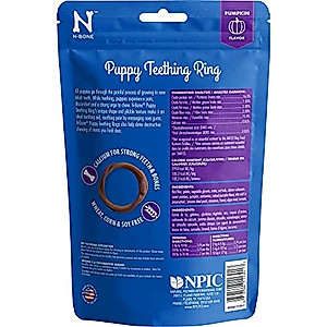 N-Bone Puppy Teething Ring Pumpkin Flavor 7.2 Oz/(6 Count)