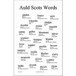 100% Cotton Scottish Tea / Dish Towel - Auld Scots Words by Glen Appin