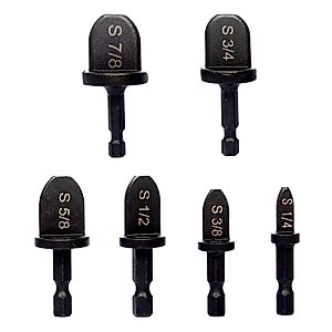 HVAC Repairing Set Air Conditioner Copper Tube Expander Swaging Tool Drill Bit Set Manual Copper Pipe Swage Tool Soft Copper Expander Tubing Tool with 1/4''， 3/8''，1/2''， 5/8''，3/4''，7/8''Bits