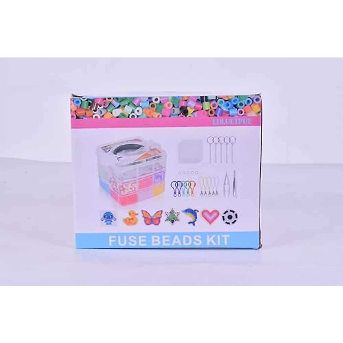 LULUETPUE Fuse Beads Kit,10000PC 5MM Melty Beads Set, Iron Melting Beads Craft Kit with Pegboards,Ironing Paper and Chain Accessories, Arts and Crafts Set for Kids Boys Girls Christmas Birthday Gift