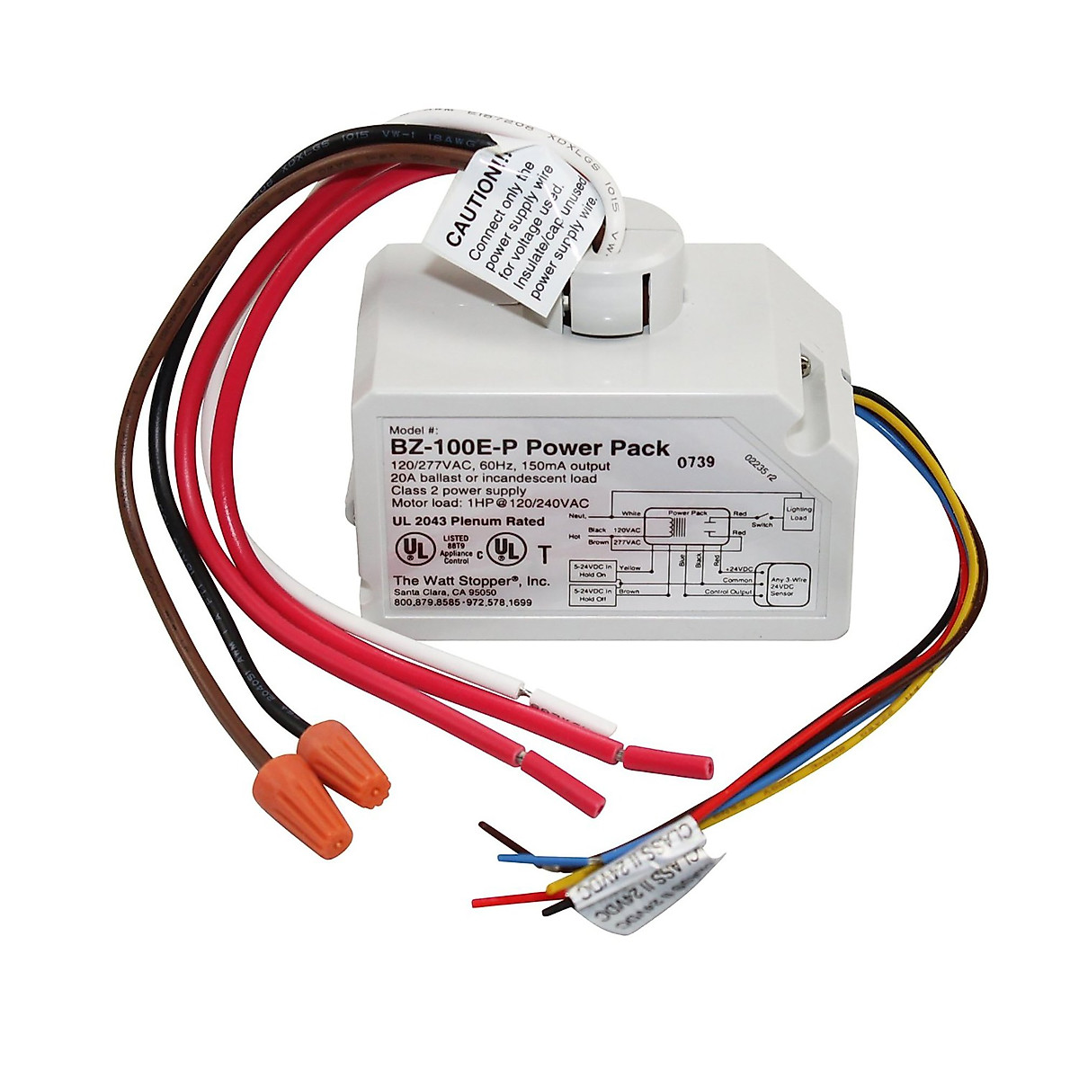 Watt Stopper BZ-100E-P Power Pack Occupancy Sensor 120/277 VAC 60Hz Dual Voltage