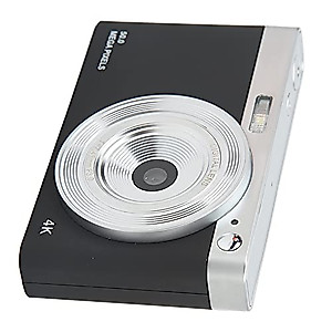 Digital Camera, Kids Camera 4K Digital Camera 2.88in IPS HD Mirrorless 16X Zoom 50MP Compact Portable Mini Cameras for 4-15 Year Old Kid Children Teen Student Girls Boys(Black)