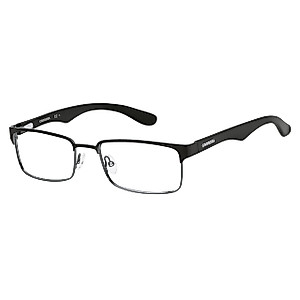 Carrera Men's 6606 Rectangular Prescription Eyewear Frames, Black/Dark Ruthenium, 55mm, 18mm