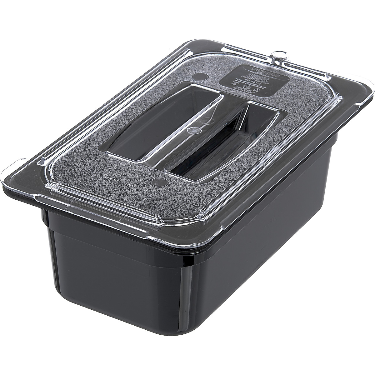Carlisle FoodService Products CFS 10290U07 Clear 10.38 x 6.38 x 0.88" TopNotch Universal Handled Lid, One-Fourth Size (Case of 6)