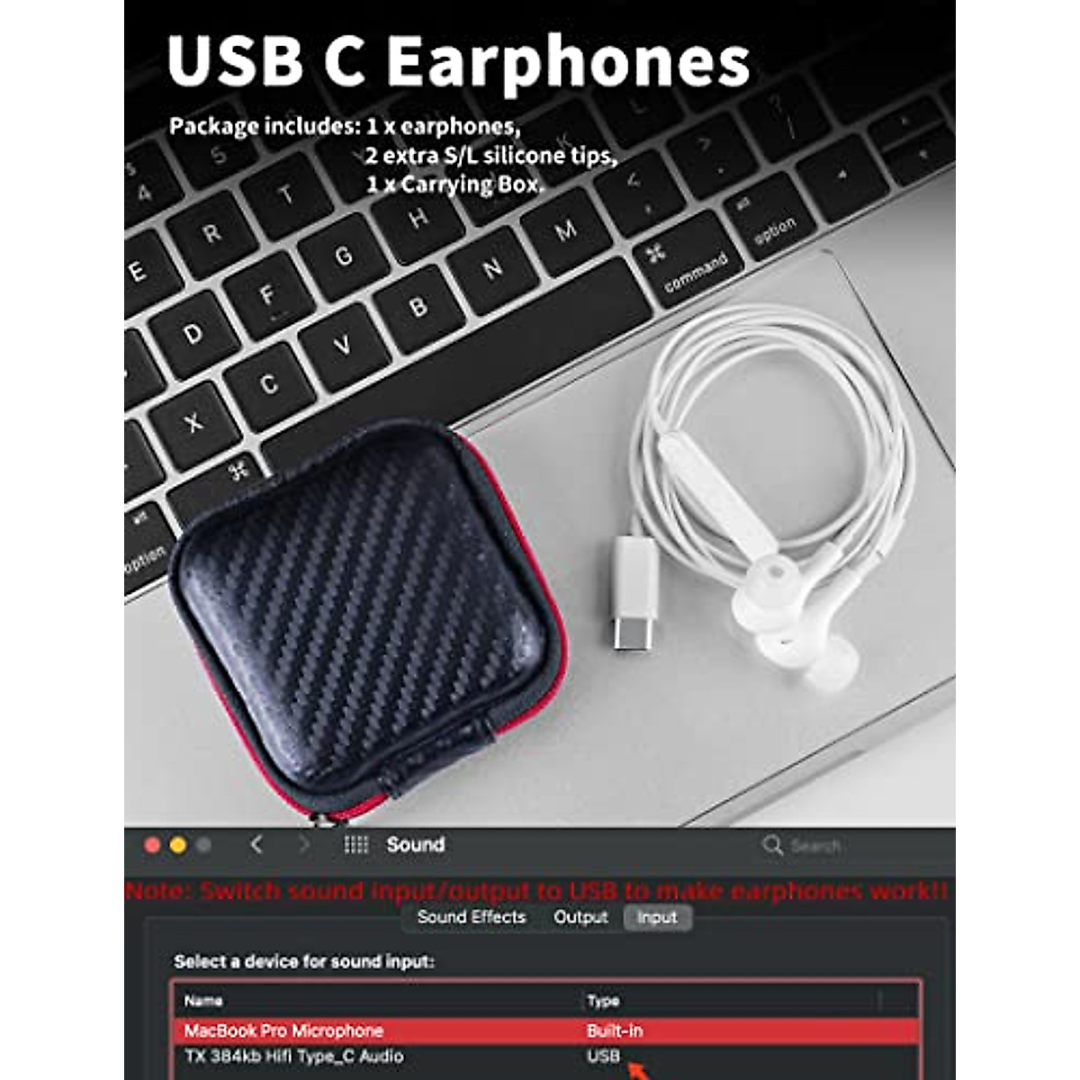 USB C Headphone for S23 S22 S21 S20 A53 A54 Wired Earbuds Magnetic in-Ear Type C Earphone with Microphone Volume Control Bass Stereo Noise Canceling Galaxy Flip 5 Fold 4 Pixel 6 6a 7a OnePlus