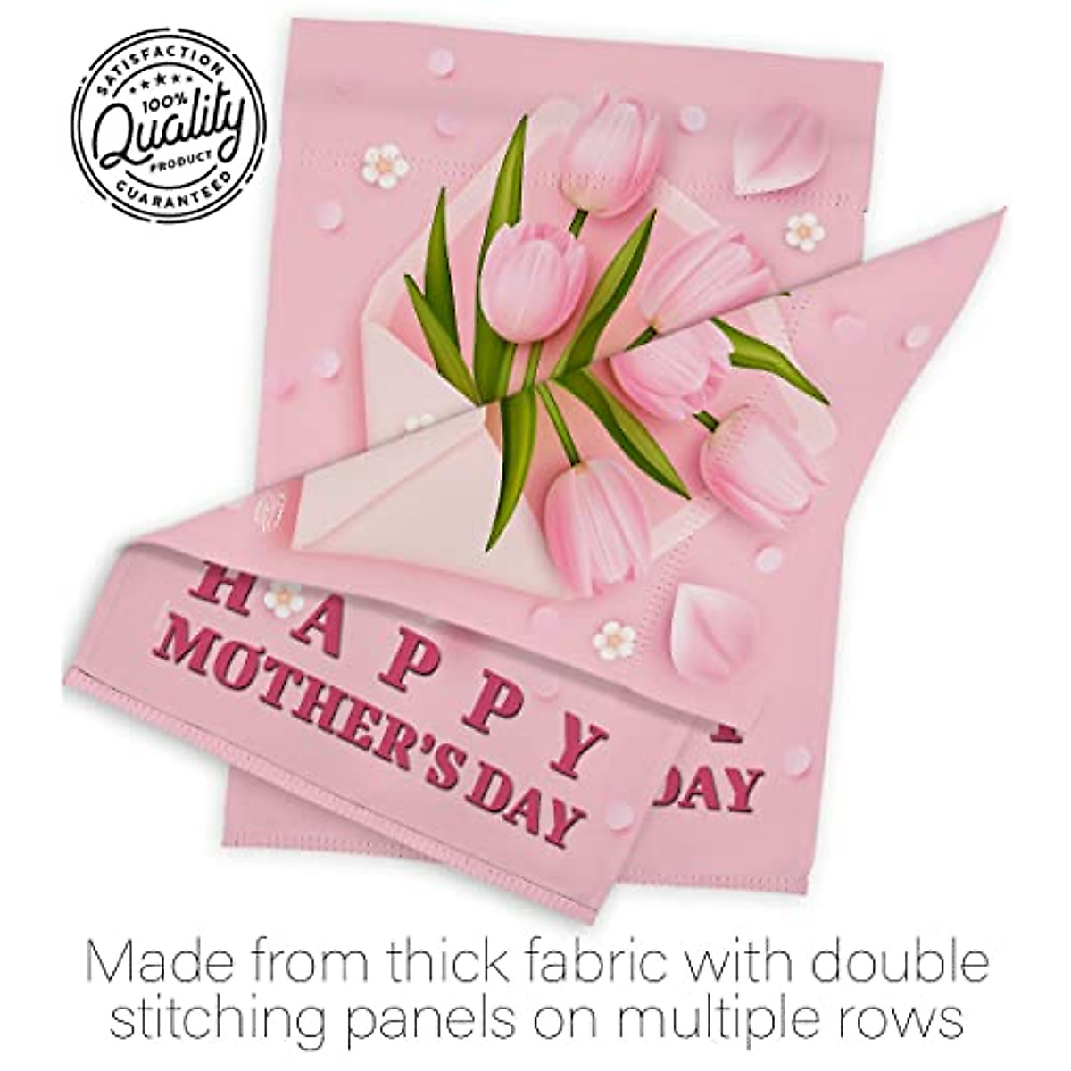 Ornament Collection Mommy Day Mail Garden Flag Set Wood Dowel Family Mother Mom Mama Grandma Love Flowers Parent Sibling Relatives Grandparent House Banner Small Yard Gift Double-Sided, Made in USA