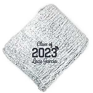 The Crafty Engineer Custom Senior 2023 Gift Sherpa Throw Blanket