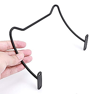 Hipiwe Pack of 6 Wine Rack Wall Mounted Wine Bottle Holder - Metal Red Wine Display Holder for Home Bar Decor Wall Hanging Beverages Liquor Bottles Storage Rack with Hardware