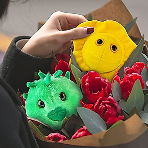 GIANTmicrobes Herpes Plush, STIs, STDs, Medical Gag Gifts Funny, OBGYN Gifts for Doctors, Infection Prevention Gifts, Infection Control Nurse Gifts