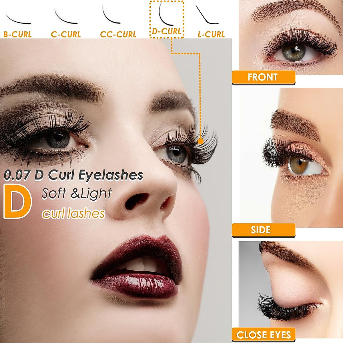 Lash Clusters, Eyelash Clusters D Curl, Cluster Eyelash Extensions, 260pcs 40D Individual Lashes, Diy Lash Extensions, Wispy Cluster Lashes, (40D-0.07D-9-16mm mix)