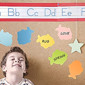 144 Pieces Large Fish Cutouts Paper Fish Shapes Assorted Color Ocean Fish Cut Outs Classroom Decoration Cut-Outs for DIY Kids Craft Projects Bulletin Board Spring Summer Theme School Party