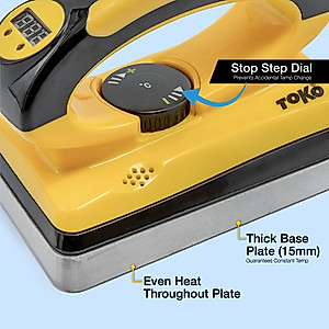 TOKO T14 1200W Digital Ski and Snowboard Wax Iron – Ergonomic Precision Waxing Tool for Home and Professional Use – 110v for Use in The USA