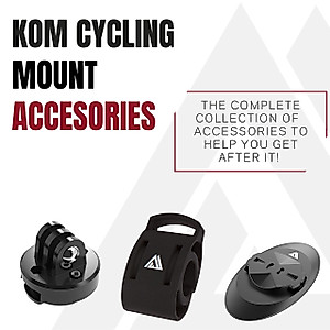 KOM Cycling Bryton Mount Compatible with Multiple Bryton Computers Including The Bryton Ryder 15, 10, Aero 60, 310, 330, 410, 420, and The Rider 860