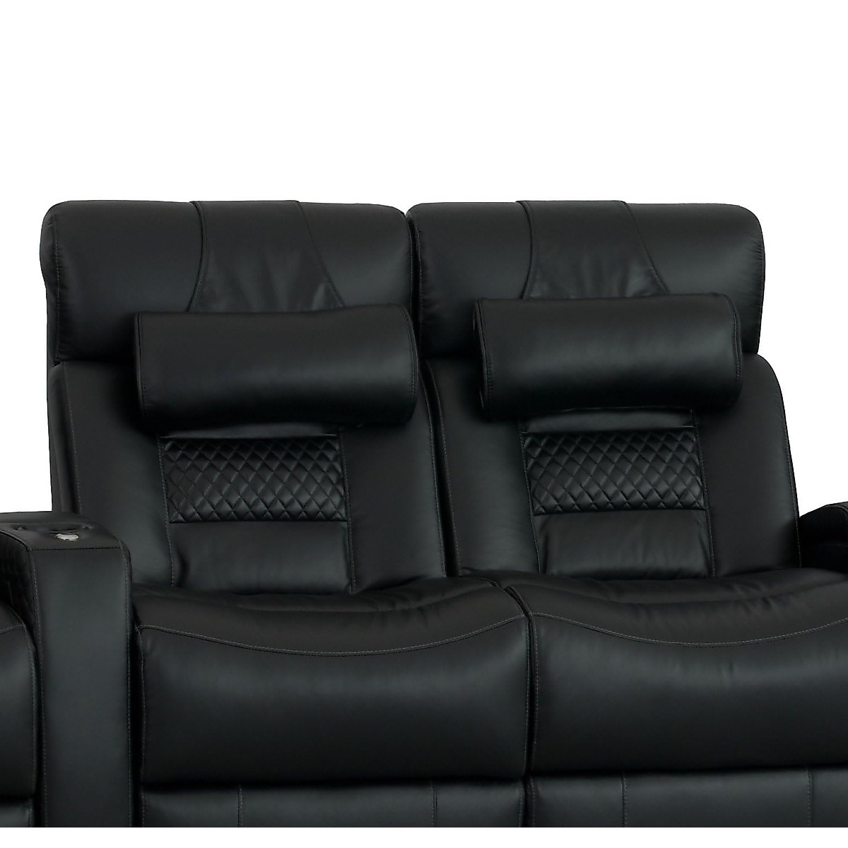 Octane Seating Recliner Headrest Pillow Neck Support - Bonded Black Leather