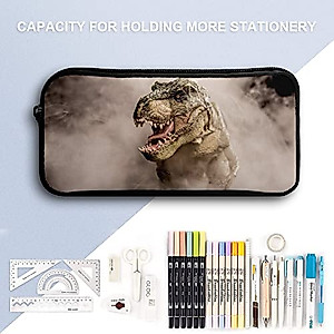 T-rex in The Fog Pencil Case Makeup Bag Big Capacity Pouch Organizer for Office College