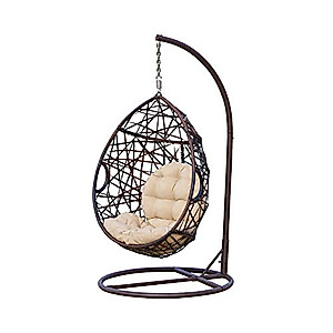 Christopher Knight Home CKH Wicker Tear Drop Hanging Chair, Brown