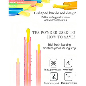 16 PCS-Bag Clips, Reusable Clip Clip, Sealer,Waterproof Seal on Food Storage Bags,Food Clip Set for Kitchen Storage, Magic Bag Sealer Stick,Food preservation seal lock,Multicolor (Pink)