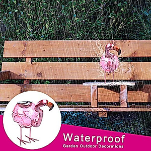 Solar Lantern Outdoor Decorative Waterproof LED Solar Lights Flamingo Tabletop Lamp for Outdoor Patio Garden