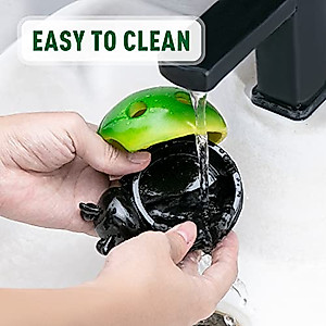 Fantasy Ashtray Ash Holder for Smokers Cigarettes Desktop Decoration Garden Statue Gift Outdoor Lawn Patio Gift for Home Office Balcony Yard Lawn (Red)