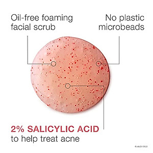 Neutrogena Oil Free Pink Grapefruit Acne Treatment Face Wash with Vitamin C, 2% Salicylic Acid, Gentle Foaming Facial Scrub to Treat & Prevent Breakouts, 6.7 Fl Oz, Pack of 3