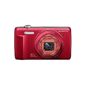 Olympus VR-340 Red 16MP Digital Camera with 10x Optical Zoom (Red)
