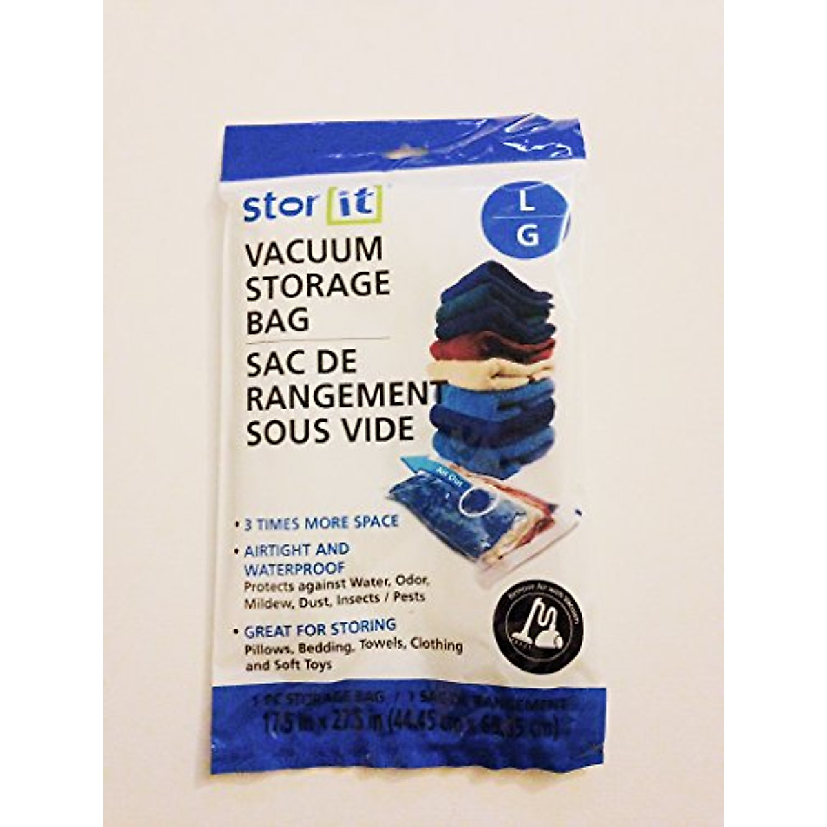 Stor It Vacuum Storage Bag- Large for 3 Times More Space