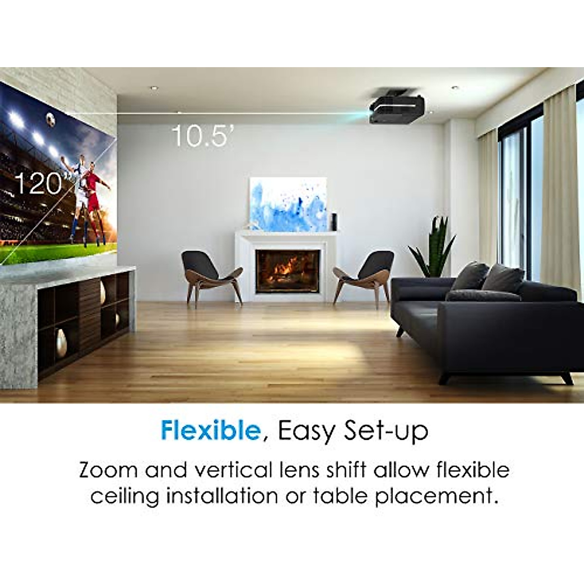 Optoma UHD51A 4K UHD Smart Home Theater Projector, Works with Amazon Alexa & Google Assistant