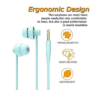 Sleep Soundproof Earbuds Headphones, Noise Isolating Soft Earbuds for Sleeping, Nighttime, Insomnia, Side Sleeper, Snoring, Travel, Meditation & Relaxation (Light Green)
