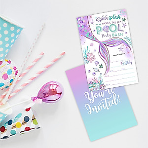 GREOXG Birthday Party Invitation Cards, 20 Pieces, Multicolor, 4 x 6 Inches