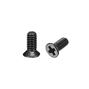 uxcell M2.5 x 6mm Phillips Screw Fasteners Black for Laptop PC TV Fan Switch 500pcs