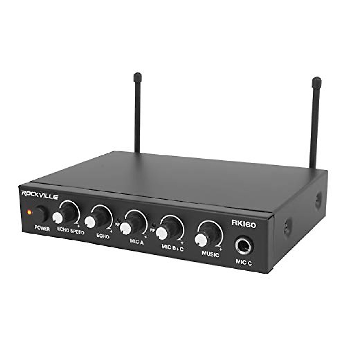 Rockville Hybrid Home Theater Karaoke Machine System w/8" Sub+(2) Wireless Mics