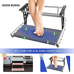 weruisi RV Step Covers 4 Pack RV Step Rugs Wrap Around Camper Stair Rugs for Radius Steps Keep Your RV Cleaner Works on Electrical and Manual RV Steps… (22" Wide)